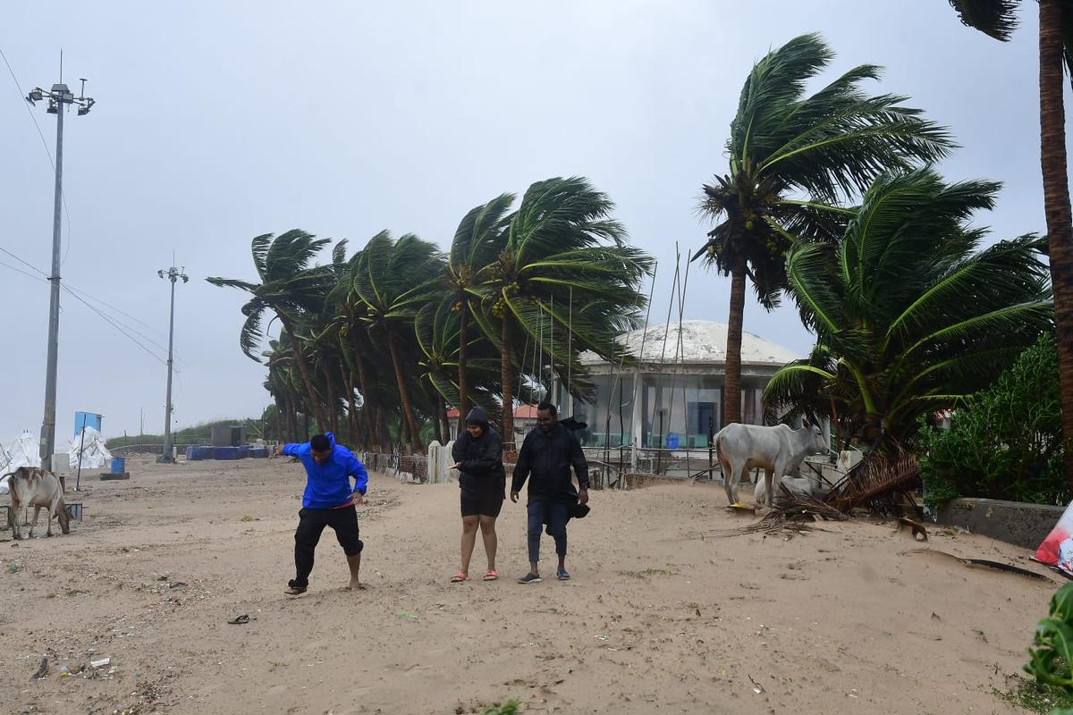 Cyclone Michaung In Pictures | Eye of the storm close to Bapatla in A.P.; Rains stop in Chennai ...